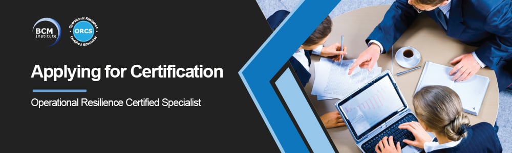 Operational Resilience Certified Specialist (ORCS)