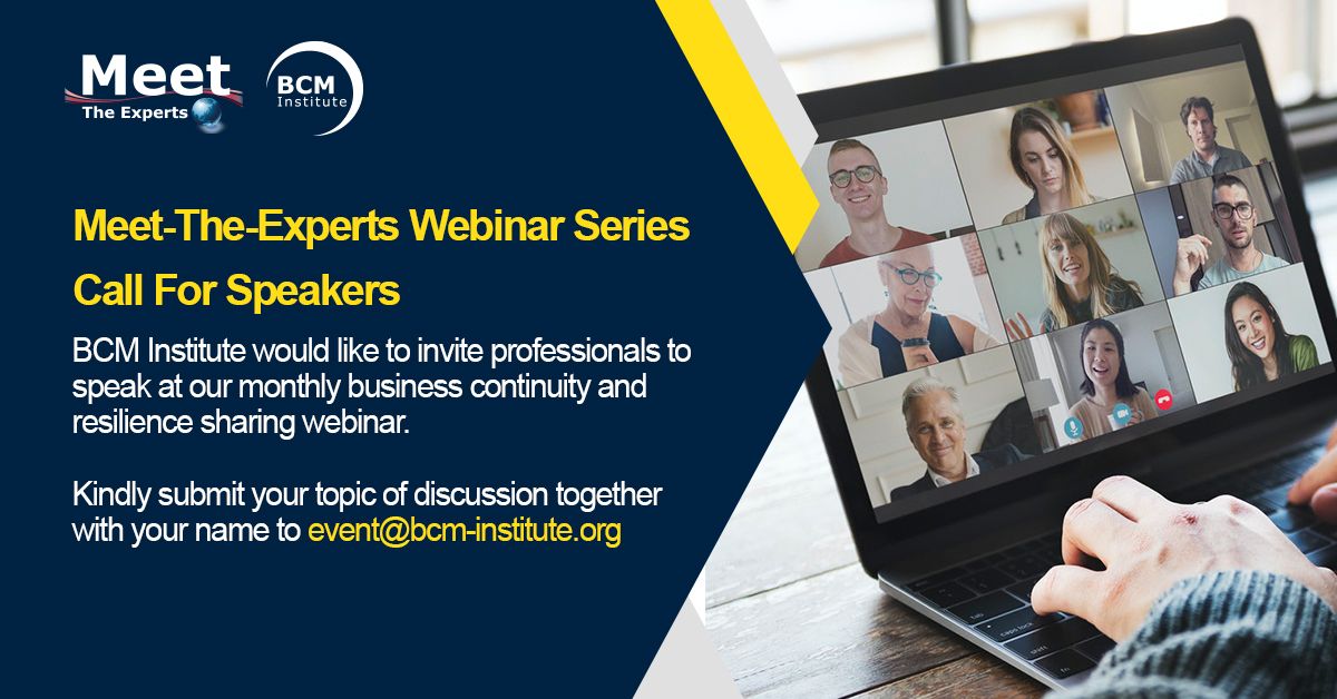 Speaking Opportunity @ Meet-the-Experts Webinar