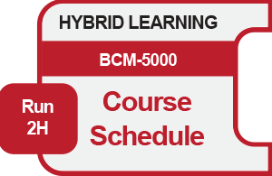 BCM-5000 Hybrid Course Schedule 2026 [Run 2H]