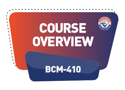 [WSQ-BCM-410] Course Overview: Initiating BCM Program