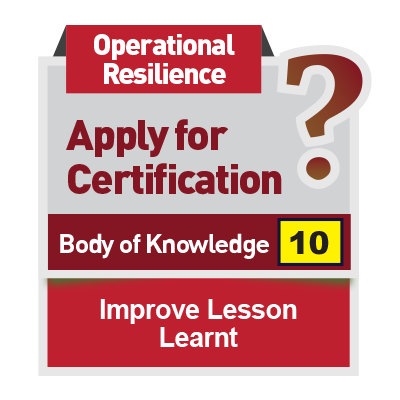 [OR] [BoK 10] [CA] Apply for Certification Improve Lesson Learnt [P2-S5]