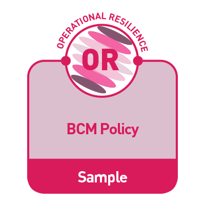[OR] [PO] Sample Operational Resilience Policy