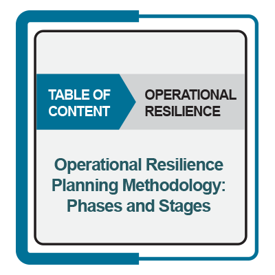 Operational Resilience Planning Methodology: Phases and Stages